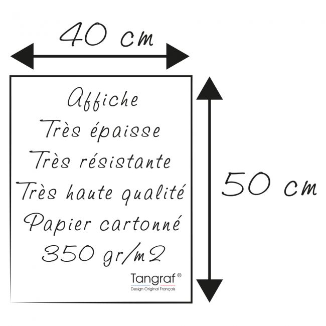 Poster très épais de haute qualité Bateau Tangraf France