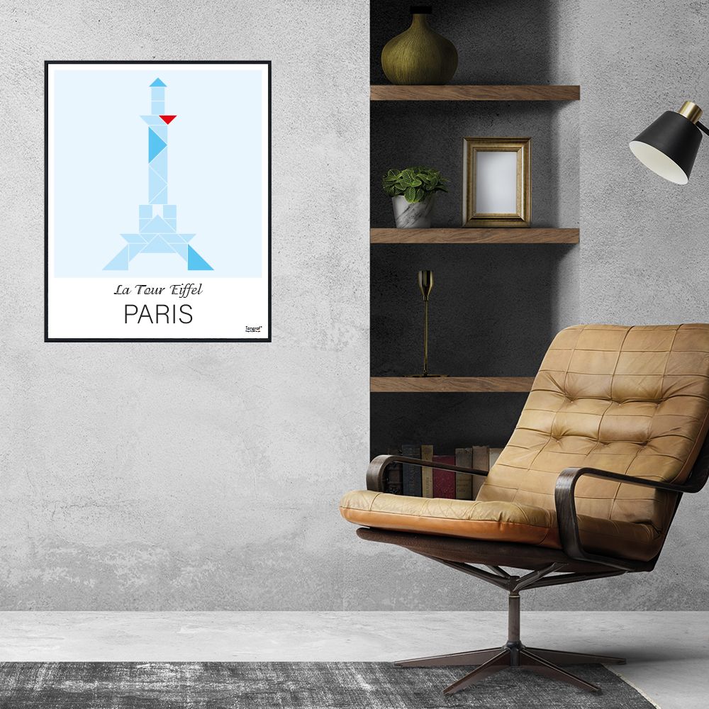 Affiche Tour Eiffel Paris très haute qualité Tangraf France