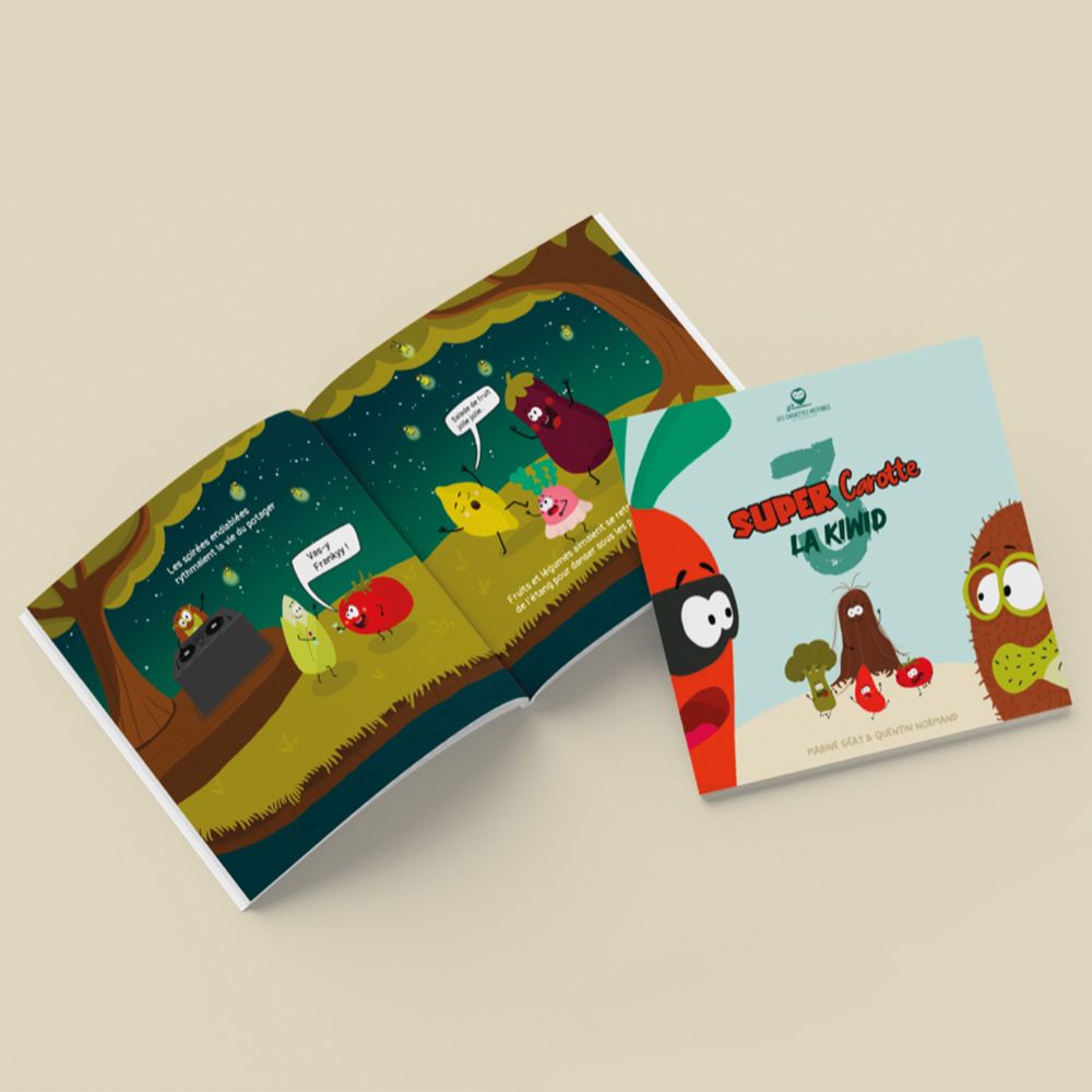 Livre pour enfant " Super Carotte 3 la Kiwid